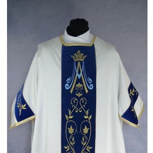 Set : Marian Cope and Roman Marian Dalmatic, Deacon Dalmatict, Catholic ...