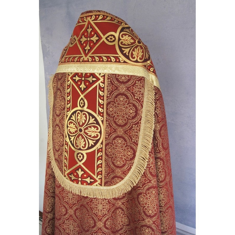 Roman Style Cope With a Stole Gold Red Cope Chasuble - Etsy