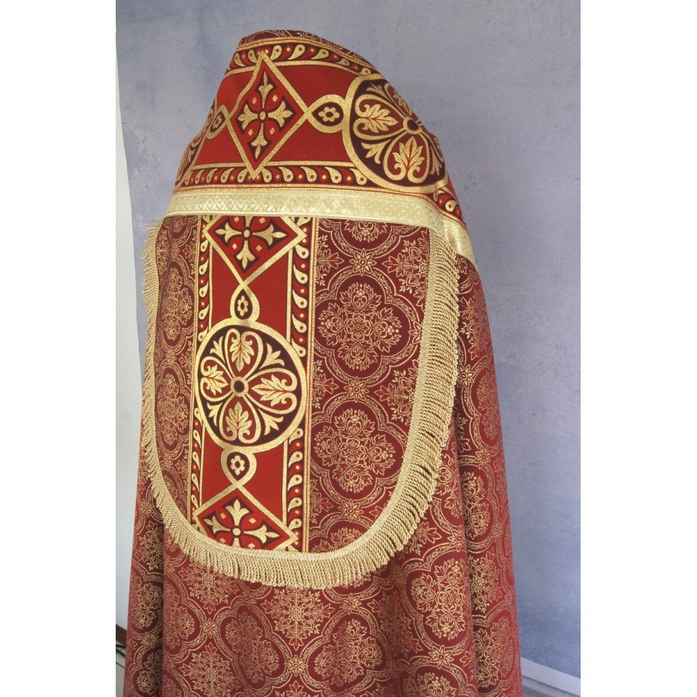 Roman Style Cope With a Stole Gold Red Cope Chasuble - Etsy