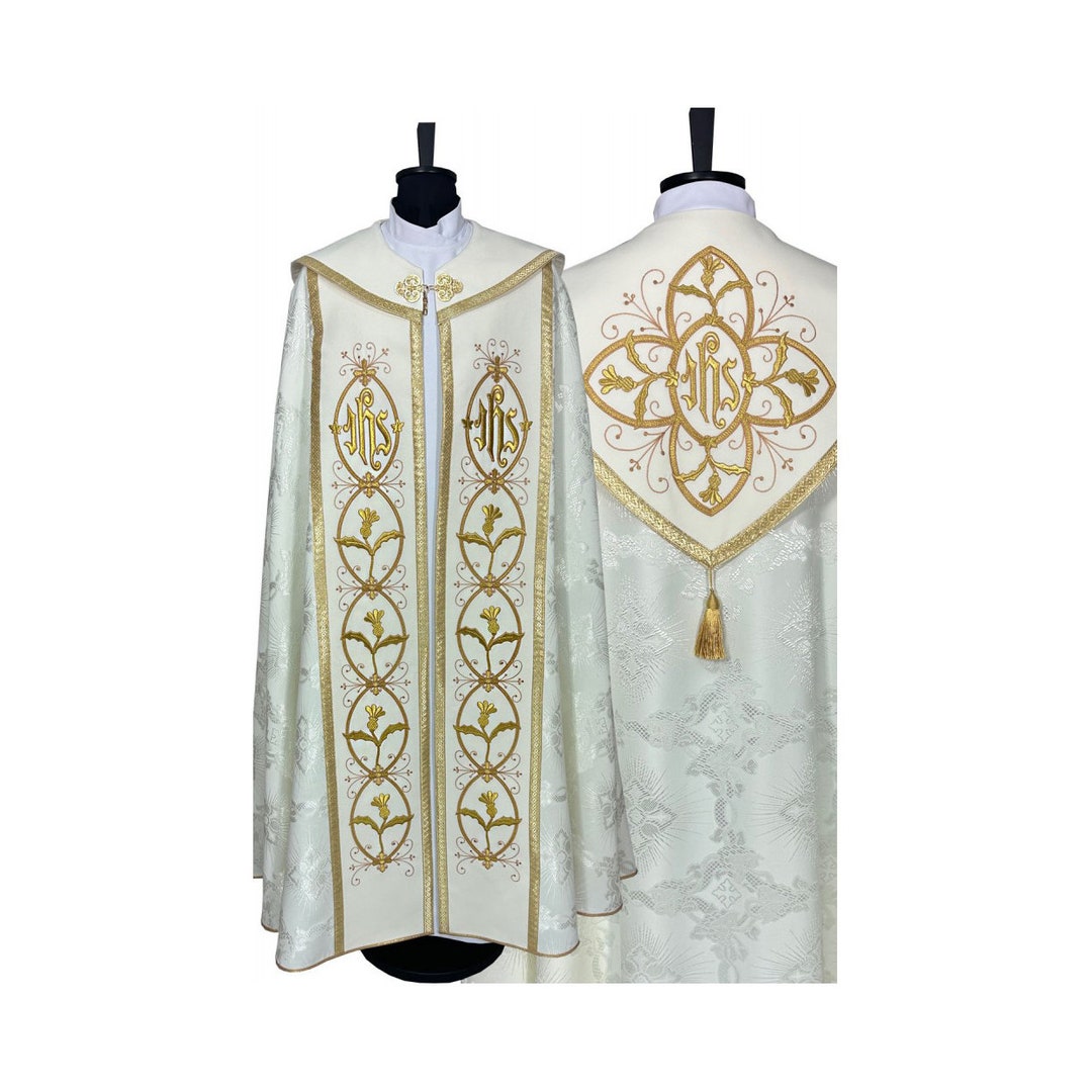 Gothic Style Cope With a Matching Stole, Cope for Priest, Catholic ...