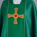 Vestment Green - Saint Cuthbert Cross Gothic Style Chasuble With a ...