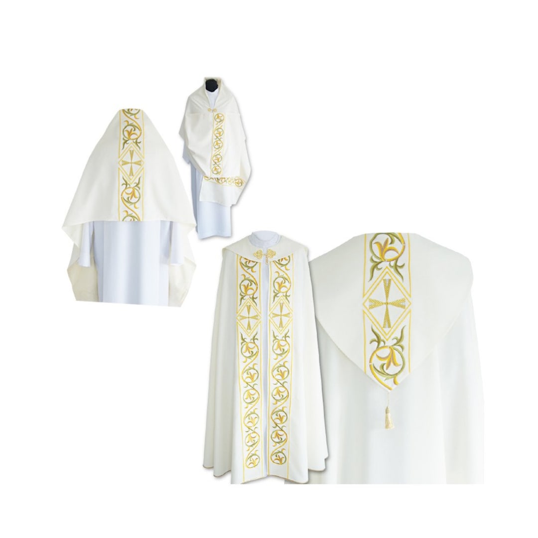 Set Gothic Style Cope With a Humeral Veil, Purple Cope, Cope for Priest ...