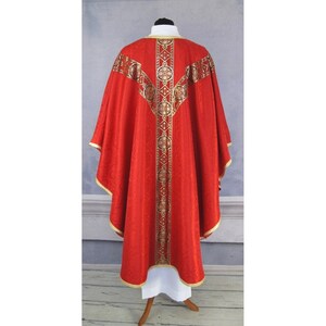 Vestment Red and All Liturgical Colors- Semi Gothic Style Chasuble With ...