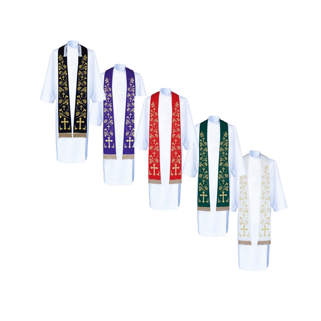 Roman Style Priests Stole of 5 Colours, Chasuble Stole, Stole for ...