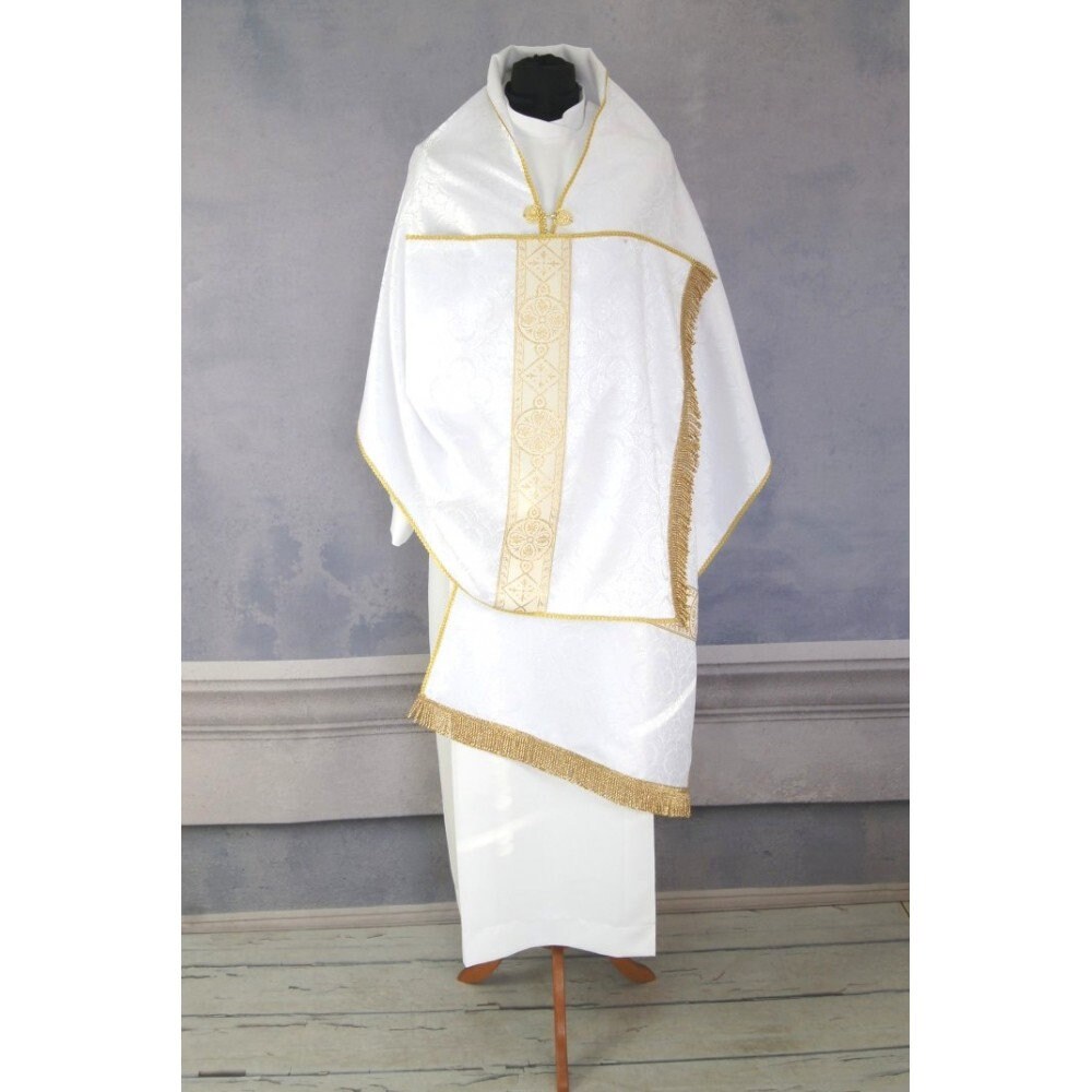 Humeral Veil - White Veil , Vestments for Priest, Liturgical Chasuble ...