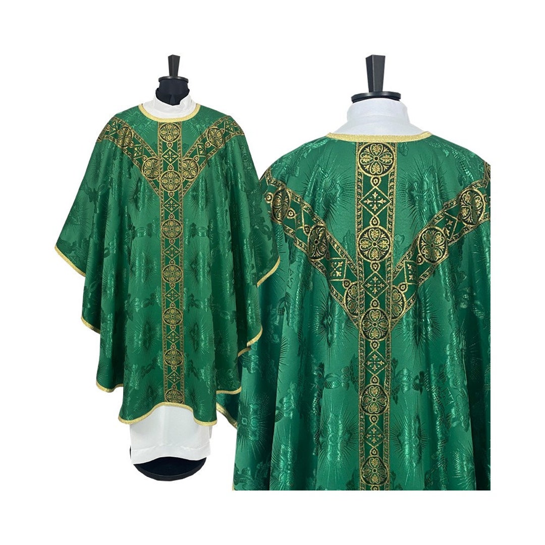 Semi-gothic Style Chasuble Rose With a Matching Stole, Vestments for ...