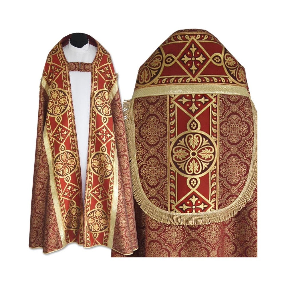 Roman Style Cope With a Stole Gold Red Cope Chasuble - Etsy