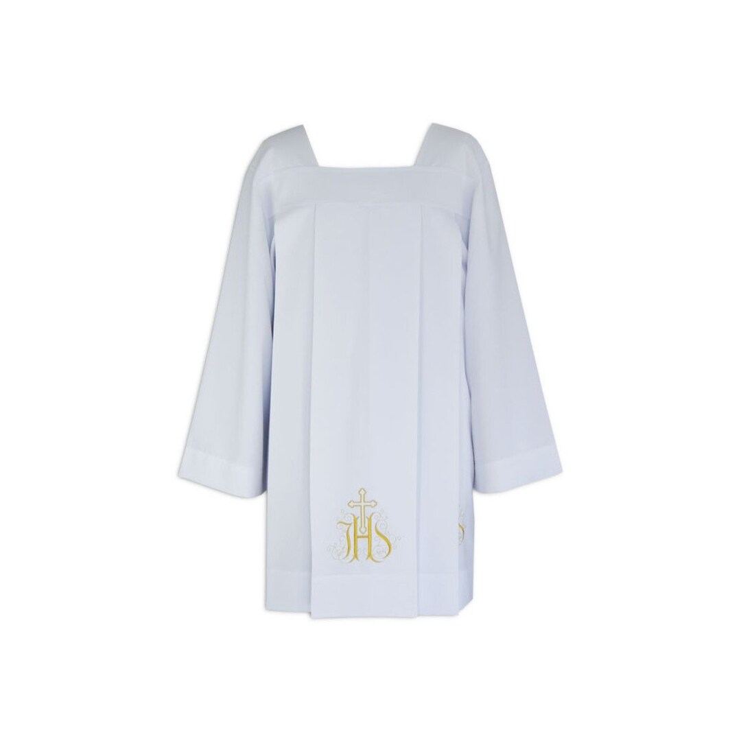 Traditional Square Neck Priest Surplice/cottas With Pleats, White ...