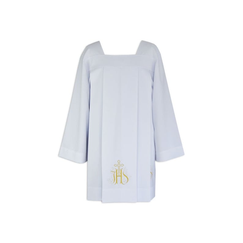 Traditional Square Neck Priest Surplice/cottas With Pleats, White ...