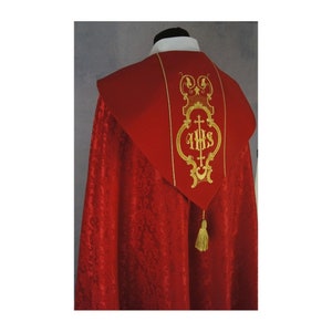 Gothic Style Cope With a Matching Stole, Red Cope, Copes for Priest ...