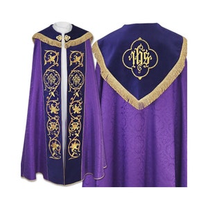 Gothic Style Cope With a Matching Stole, Green Cope, Copes for Priest ...