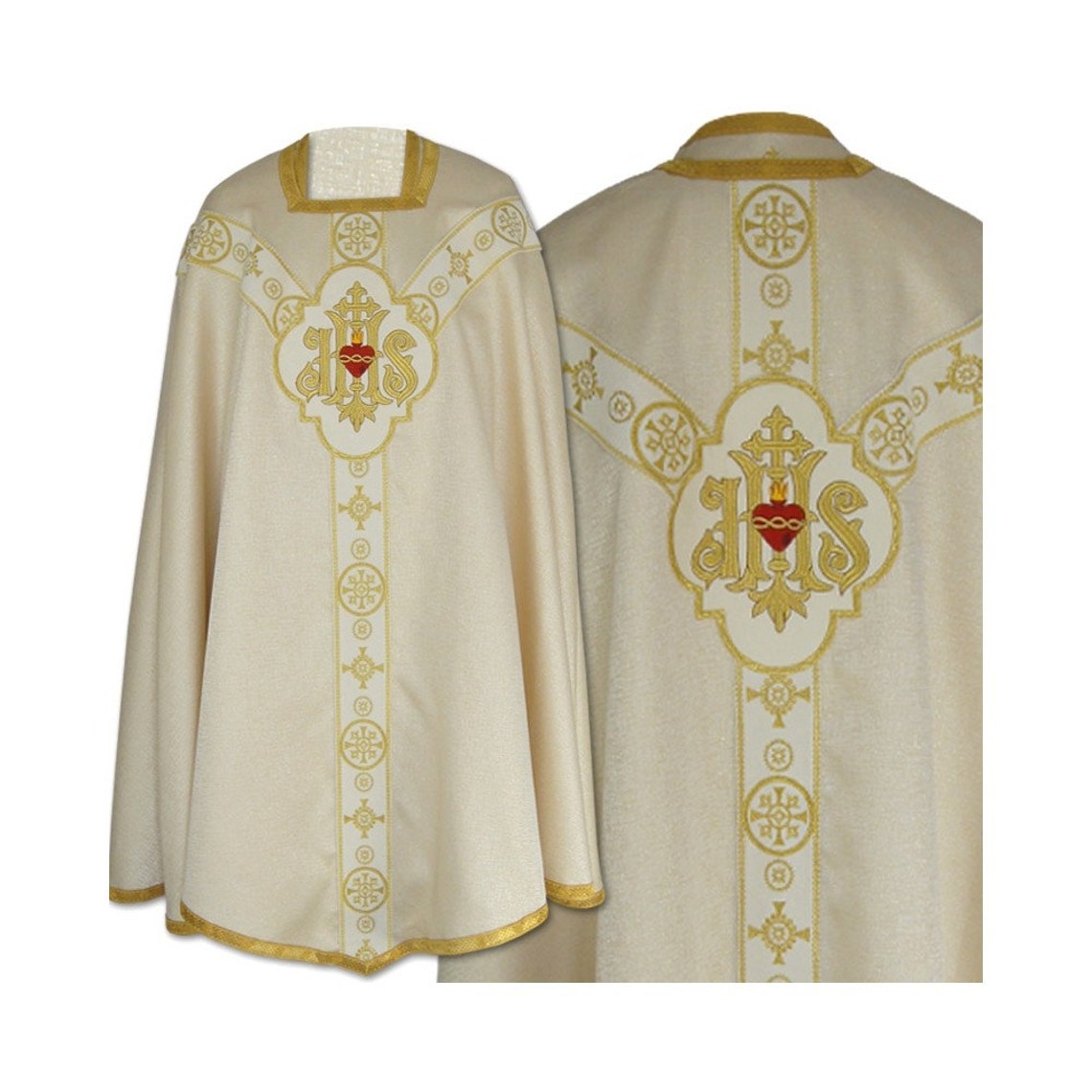Conical Chasuble With IHS Symbols Vestments for Priest | Etsy