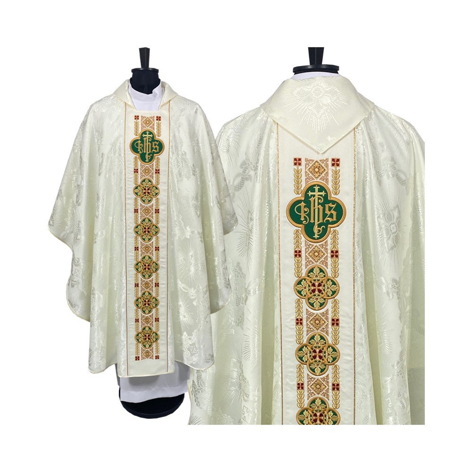 Gothic Style Chasuble With a Matching Stole, Vestments for Priest ...