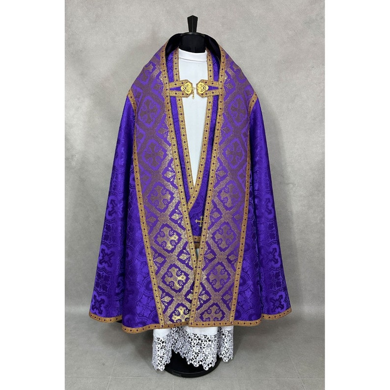 Gothic Cope, Purple Cope, Cope for Priest, Catholic Vestments ...