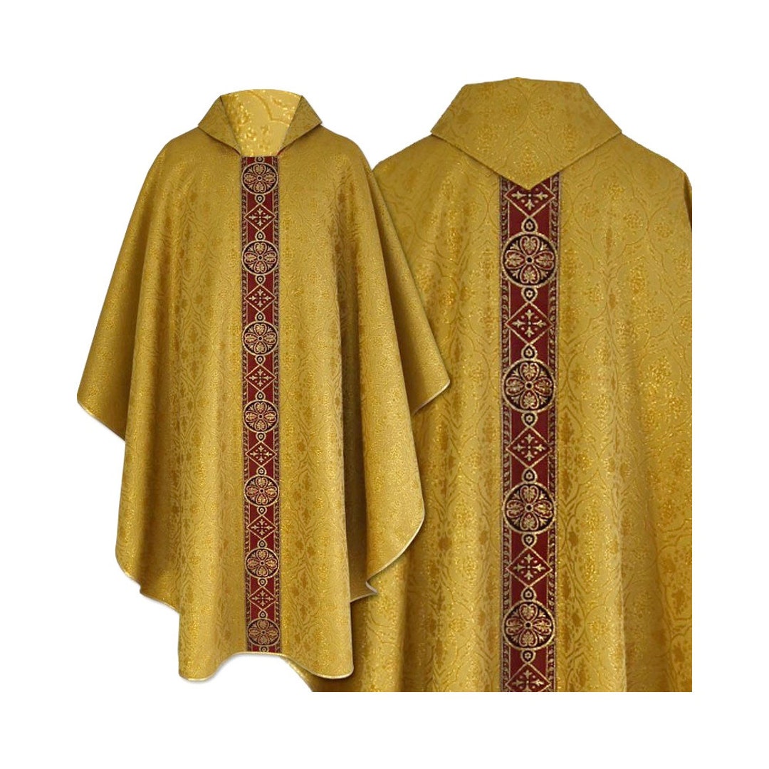 Vestment Gold - Gothic Style Chasuble With a Matching Stole, Vestments ...