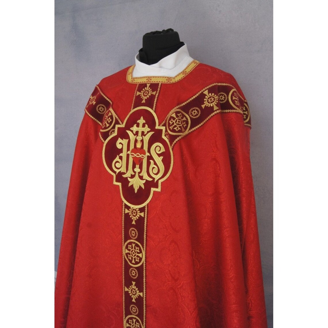 Conical Chasuble With IHS Symbols Vestments for Priest - Etsy
