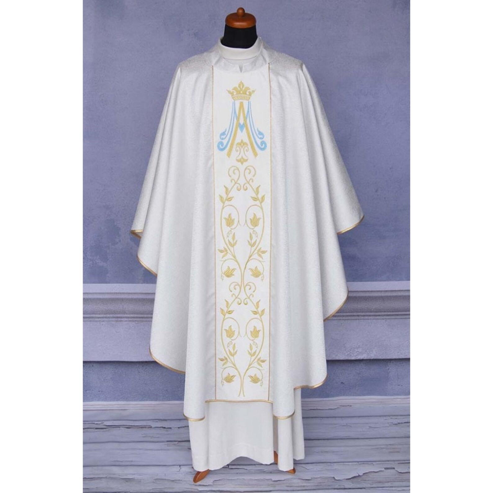 Vestments Marian Gothic Style Chasuble Blue Chasuble - Etsy