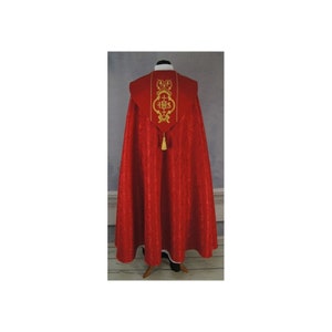 Gothic Style Cope With a Matching Stole, Red Cope, Copes for Priest ...