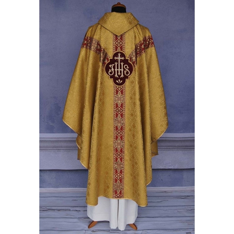 Vestments Gold IHS Gold Chasuble Vestments for Priest | Etsy