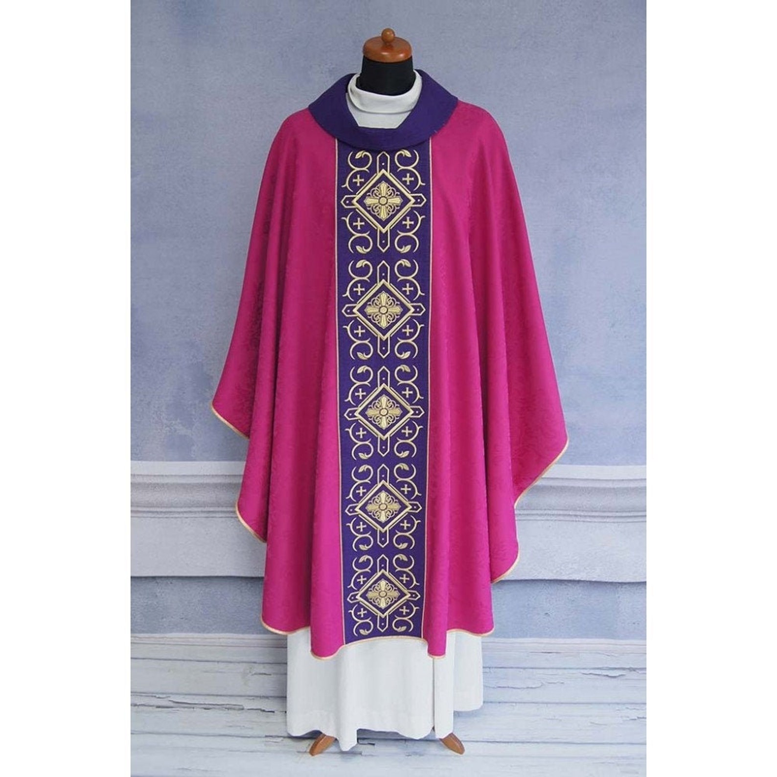 Vestment Gothic Style Chasuble Pink Chasuble Vestments for - Etsy