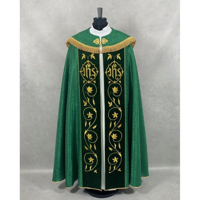 Gothic Green Style Cope With an Inner Stole and Humeral Veil - Etsy