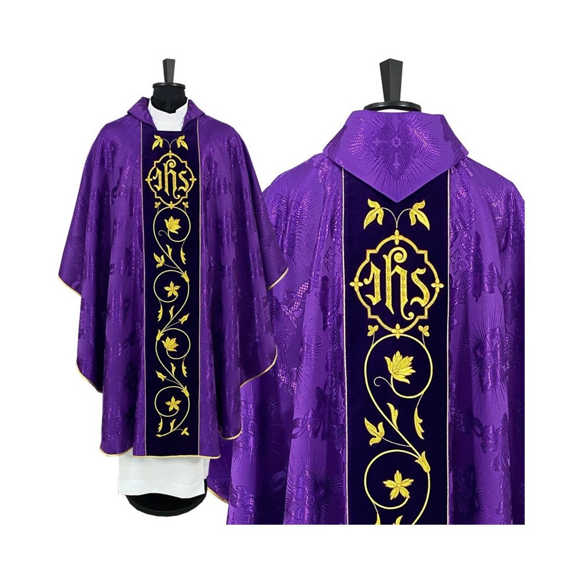 Gothic Style Chasuble With a Matching Stole, Vestments for Priest ...