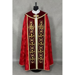 Gothic Style Cope With a Matching Stole, Cope for Priest, Catholic ...