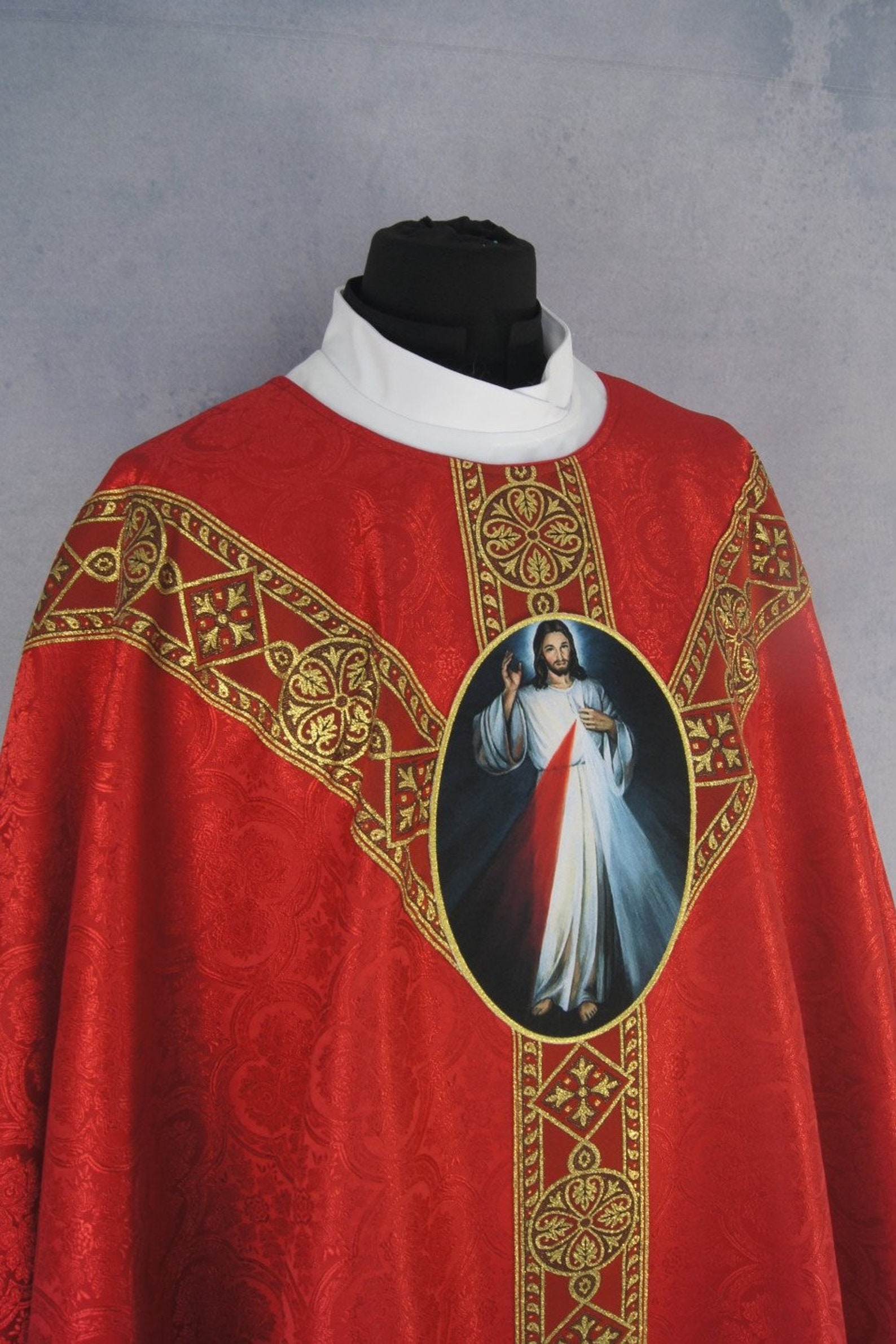 Vestment With a Printed Image and All Liturgical Colors- Semi Gothic ...