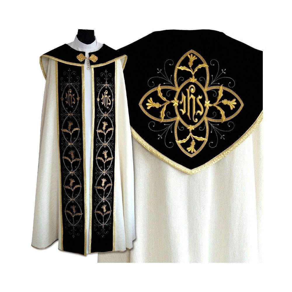 Gothic Style Cope With a Matching Stole, Ecry Chasuble, Vestments for ...