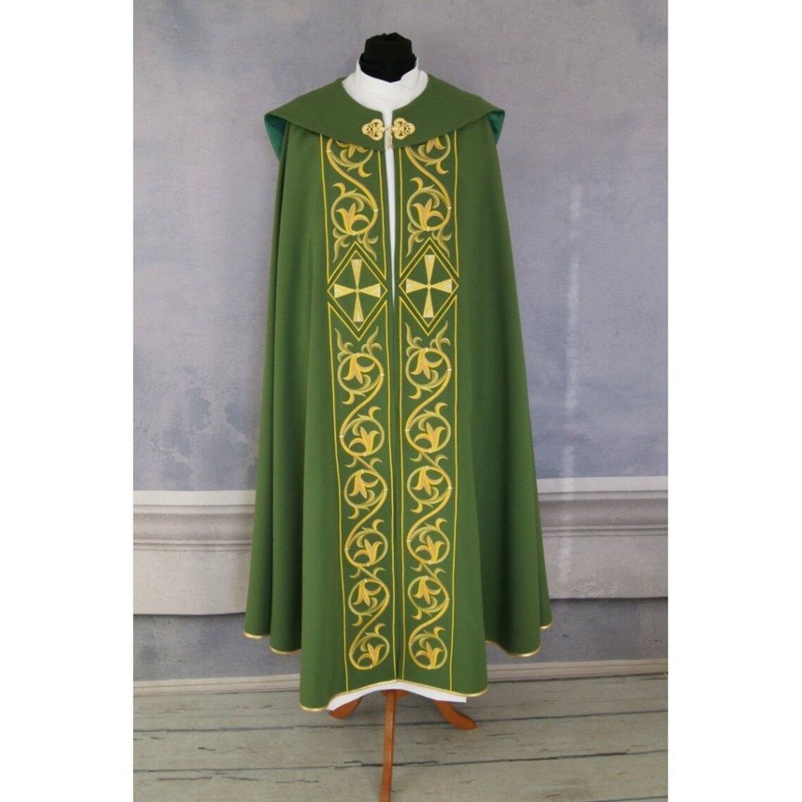 Gothic Style Cope With a Matching Stole Olive Cope Cope for - Etsy