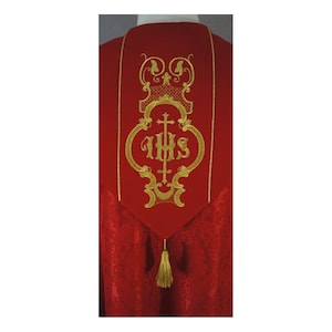 Gothic Style Cope With a Matching Stole, Red Cope, Copes for Priest ...