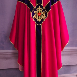 Vestment Pink - Semi Gothic Style Chasuble With a Matching Stole ...