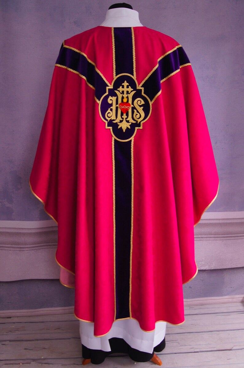Vestment Pink - Semi Gothic Style Chasuble With a Matching Stole ...