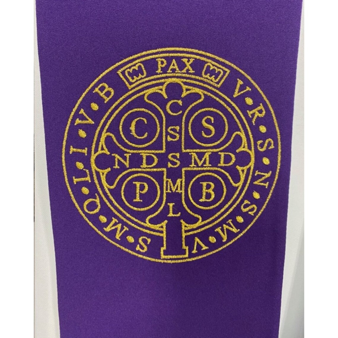 St. Benedict, Chasuble Stole, Stole for Priest, Catholic Stole ...