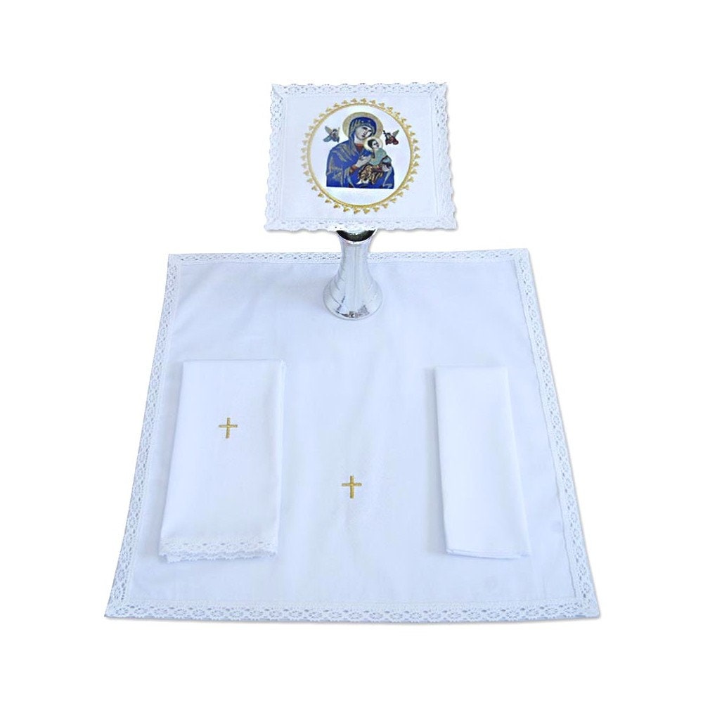 Altar Linen, Full Set Pall, Corporal, Purificator, Lavabo, 100% Cotton ...