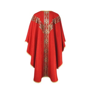 Vestment Red and All Liturgical Colors- Semi Gothic Style Chasuble With ...