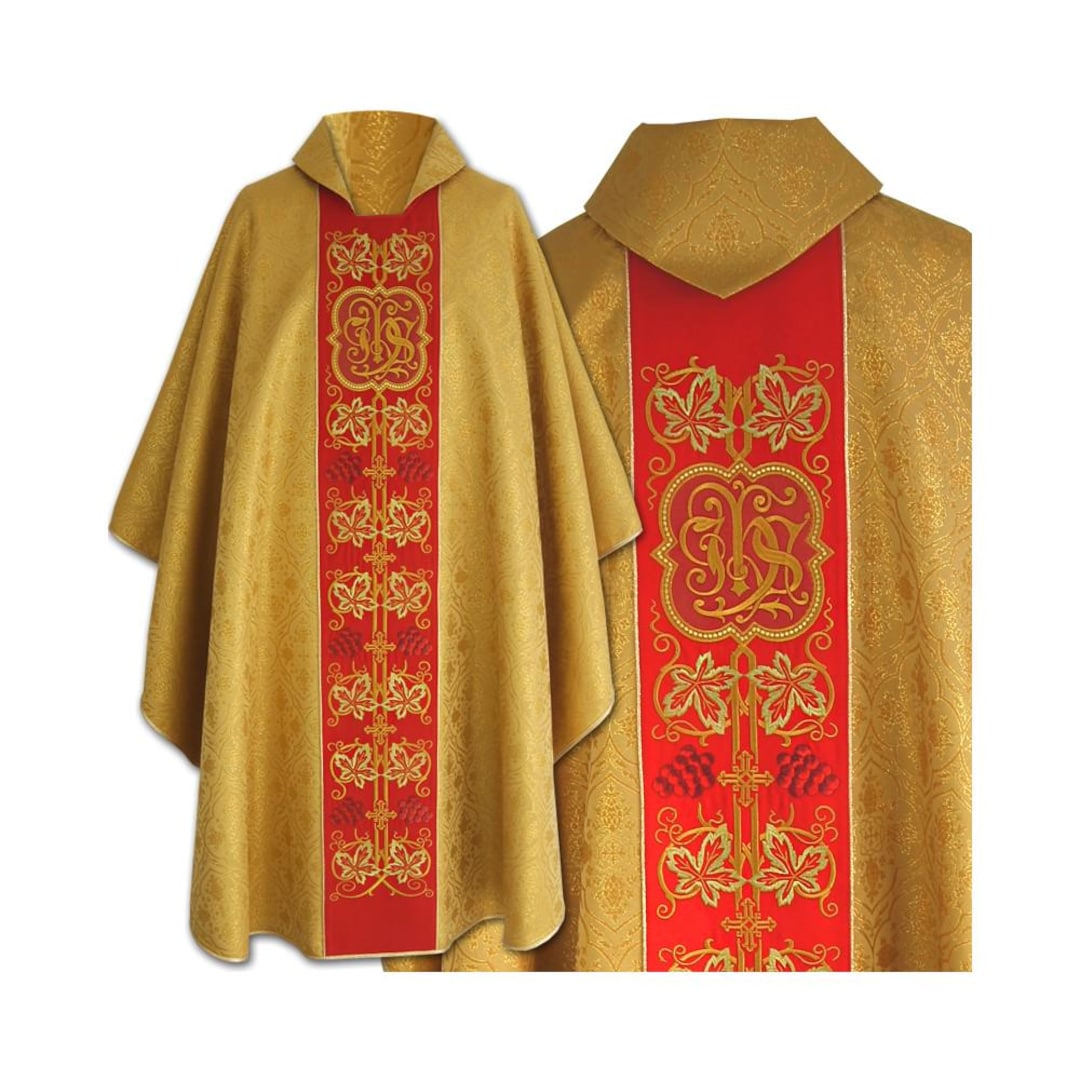 Vestment Gothic Style Chasuble, Gold Chasuble, Vestments for Priest ...