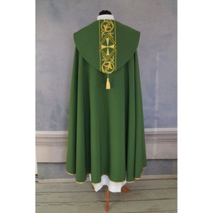 Gothic Style Cope With a Matching Stole, Olive Cope, Cope for Priest ...