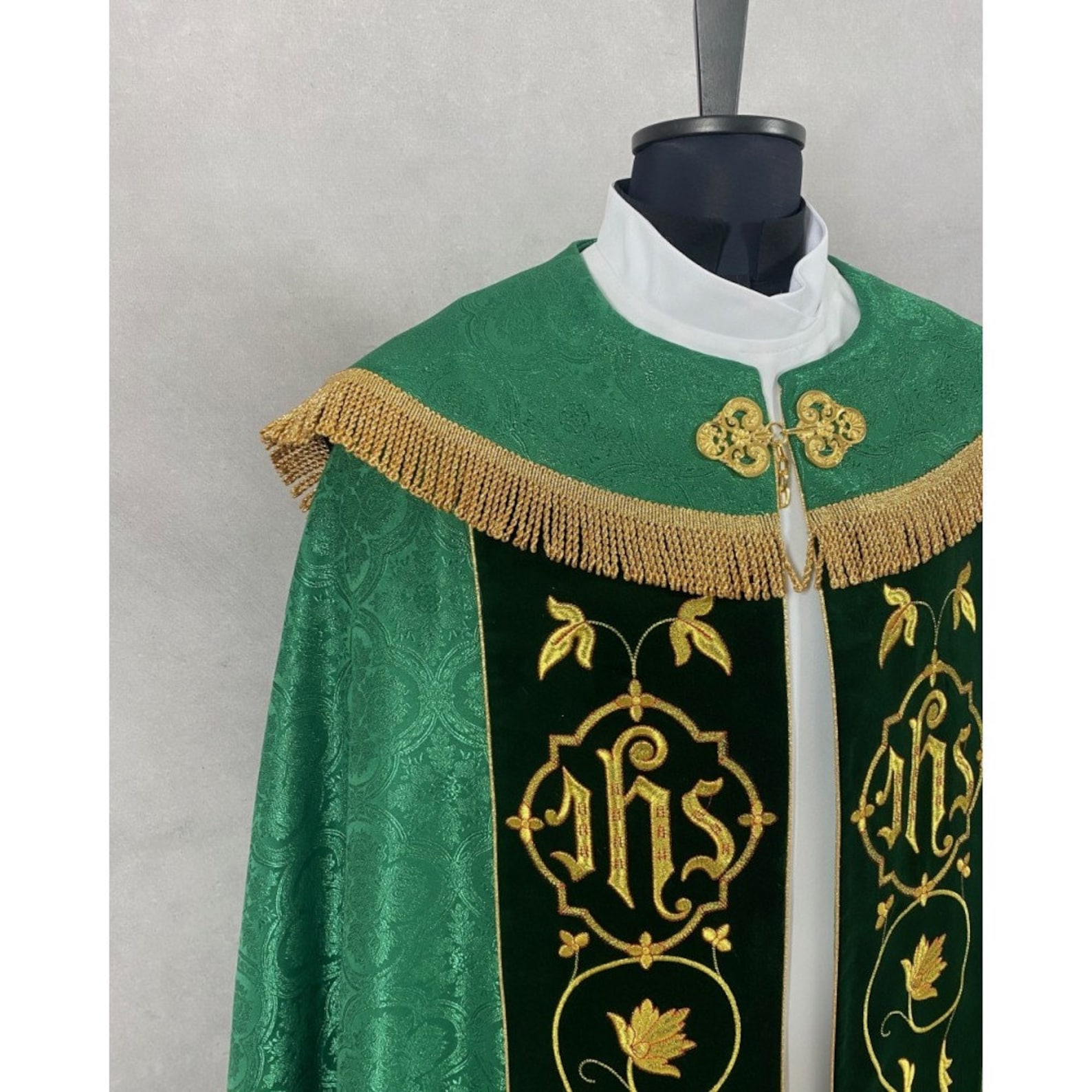 Gothic Green Style Cope With an Inner Stole and Humeral Veil - Etsy