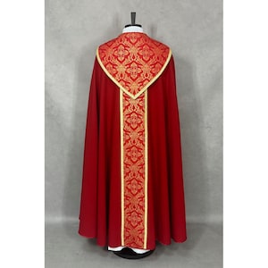Semi-gothic Style Cope With a Matching Stole, Gold Chasuble, Vestments ...