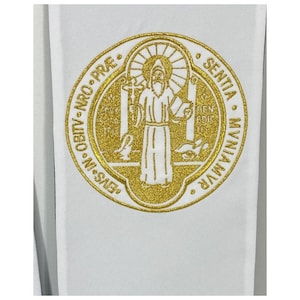 St. Benedict, Chasuble Stole, Stole for Priest, Catholic Stole ...