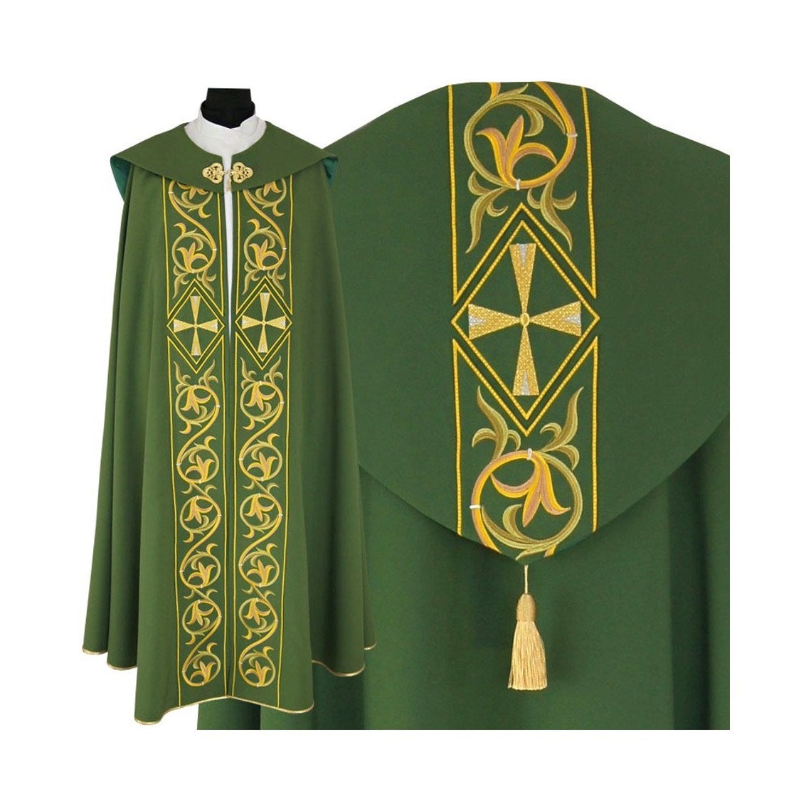 Gothic Style Cope With a Matching Stole Olive Cope Cope for - Etsy