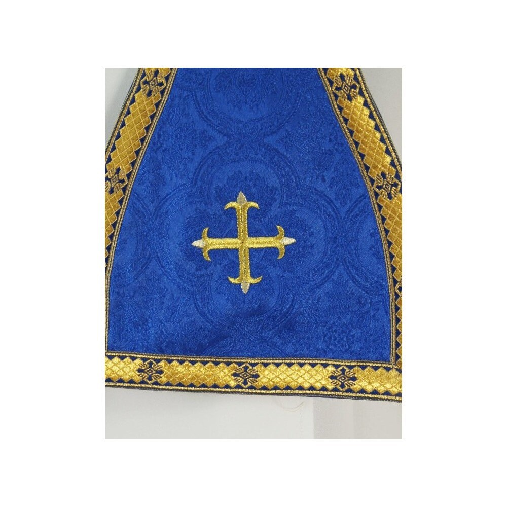 Roman Style Cope With a Stole, Gold Blue Cope Chasuble, Vestments for ...