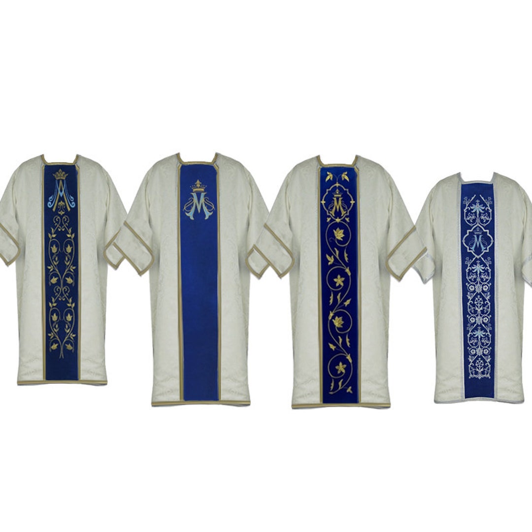 Marian Dalmatic With a Deacon Stole, Deacon Dalmatict, Catholic ...