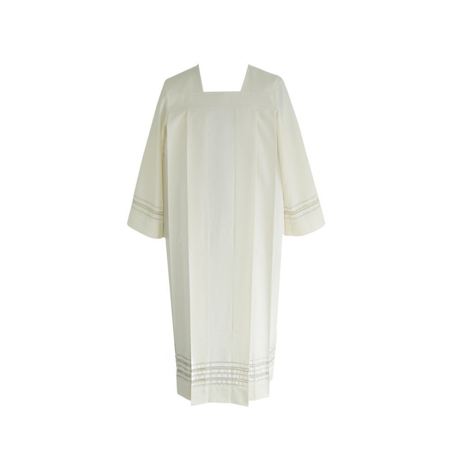 Vatican Style Priest's Alb, Handmade Hemstitch, Ecry Alb, Albs for ...