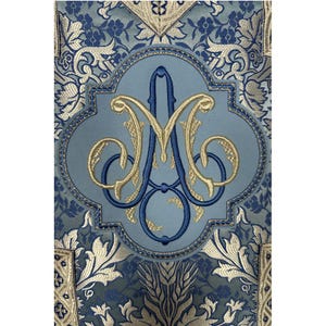 Roman Style Fiddleback Chasuble With a Stole, Maniple, Burse and ...