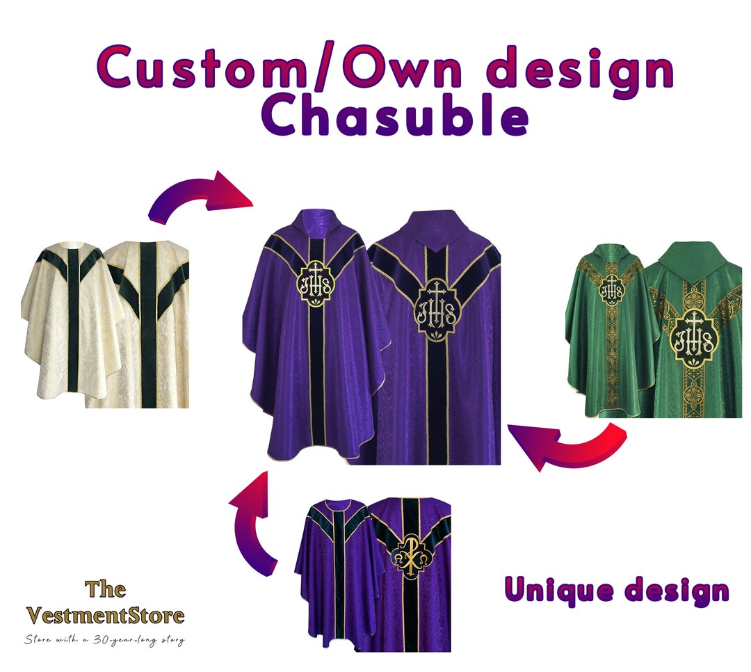 Unique Way to Design Their Own Chasubles , Custom Chasuble, Vestments ...