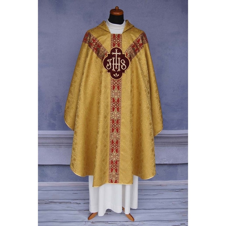 Vestments Gold IHS Gold Chasuble Vestments for Priest | Etsy