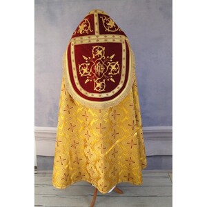 Roman Style Cope With Humeral Veil, Gold Cope Chasuble, Vestments for ...