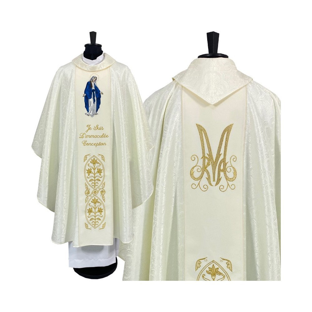 Marian Style Chasuble chasuble, Ecry Chasuble, Vestments for Priest ...